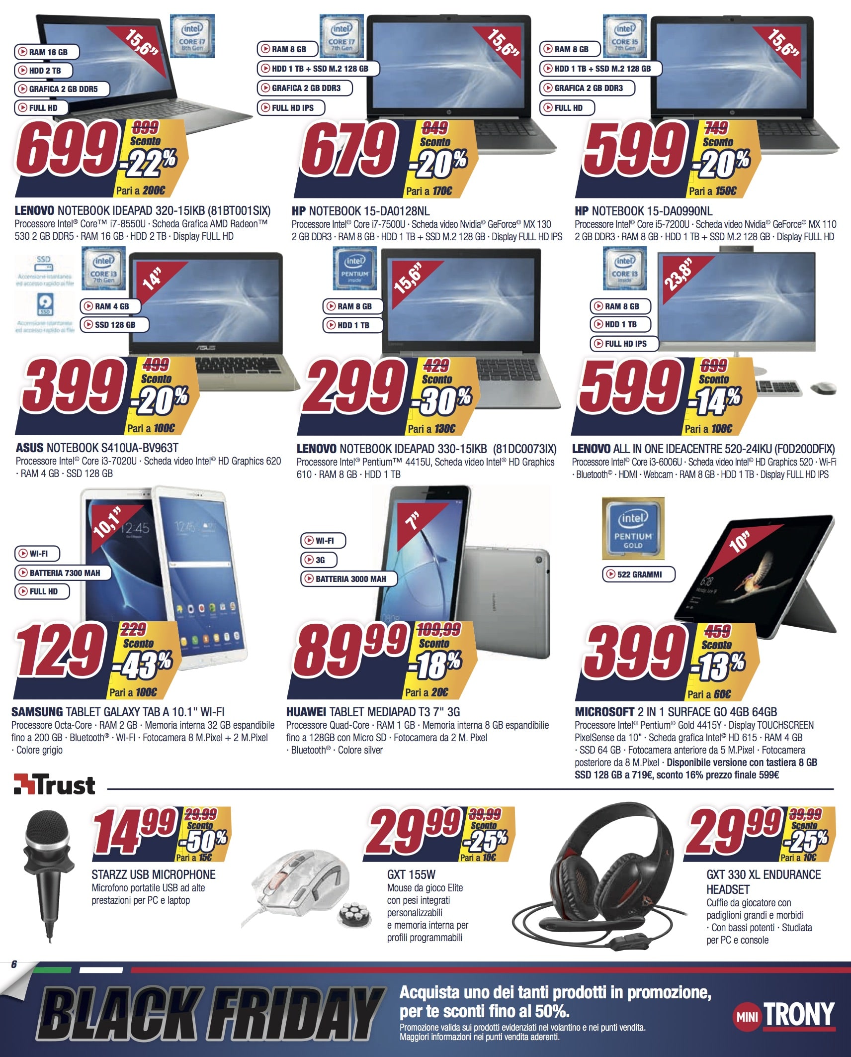 Black Friday | Trony | Le offerte migliori | Volantino | Sconti fino al 50%