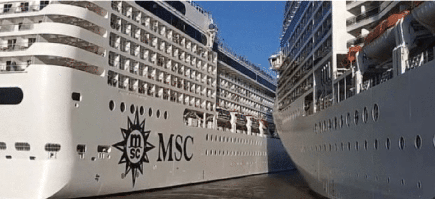 Paura al porto, collisione tra 2 enormi navi da crociera: il video ...