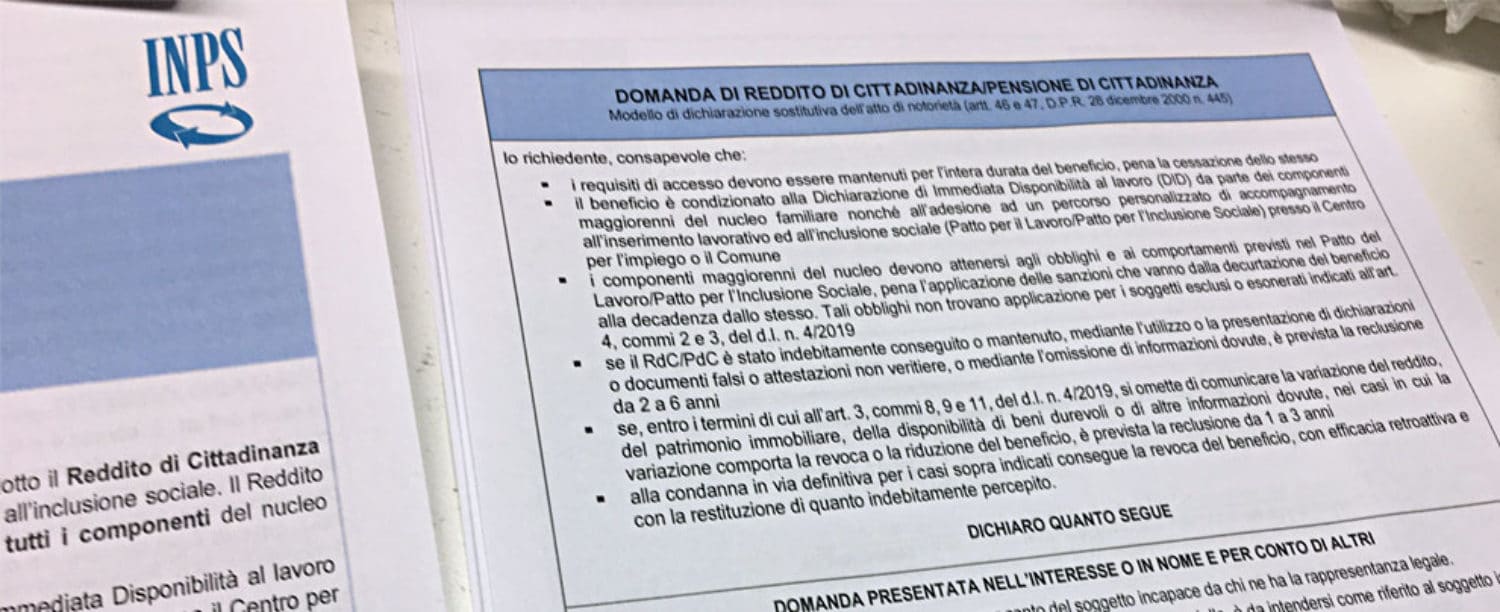 Reddito di cittadinanza si può rinunciare | Modulo Inps | Procedura | Iter Reddito di cittadinanza si può rinunciare | Modulo Inps | Procedura | Iter