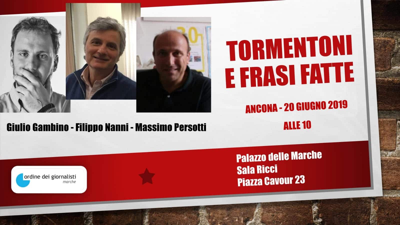 Tormentoni e frasi fatte: il 20 giugno ad Ancona | Giornalismo ...
