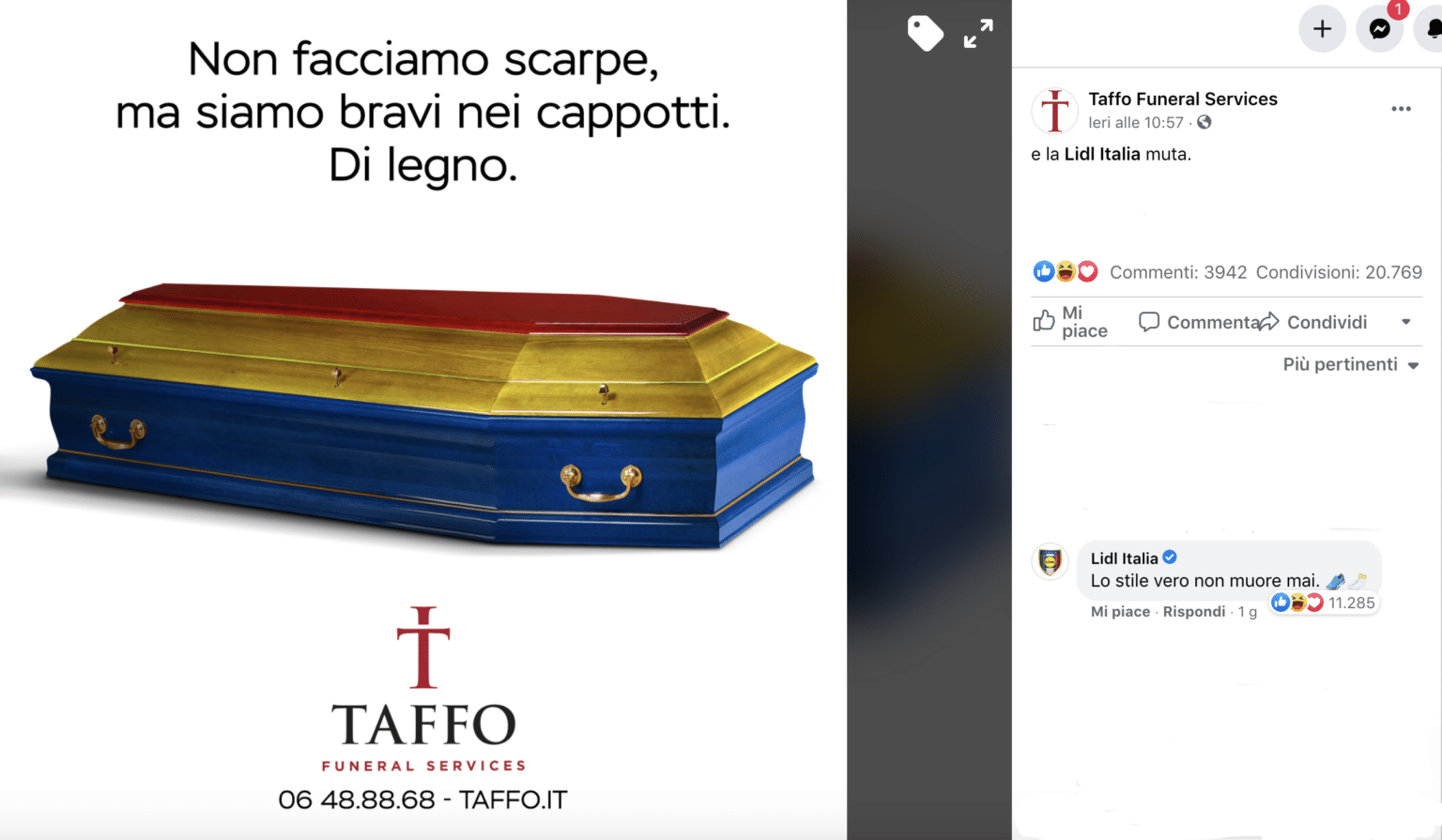 Sui social è battaglia a colpi di marketing tra Lidl e Taffo