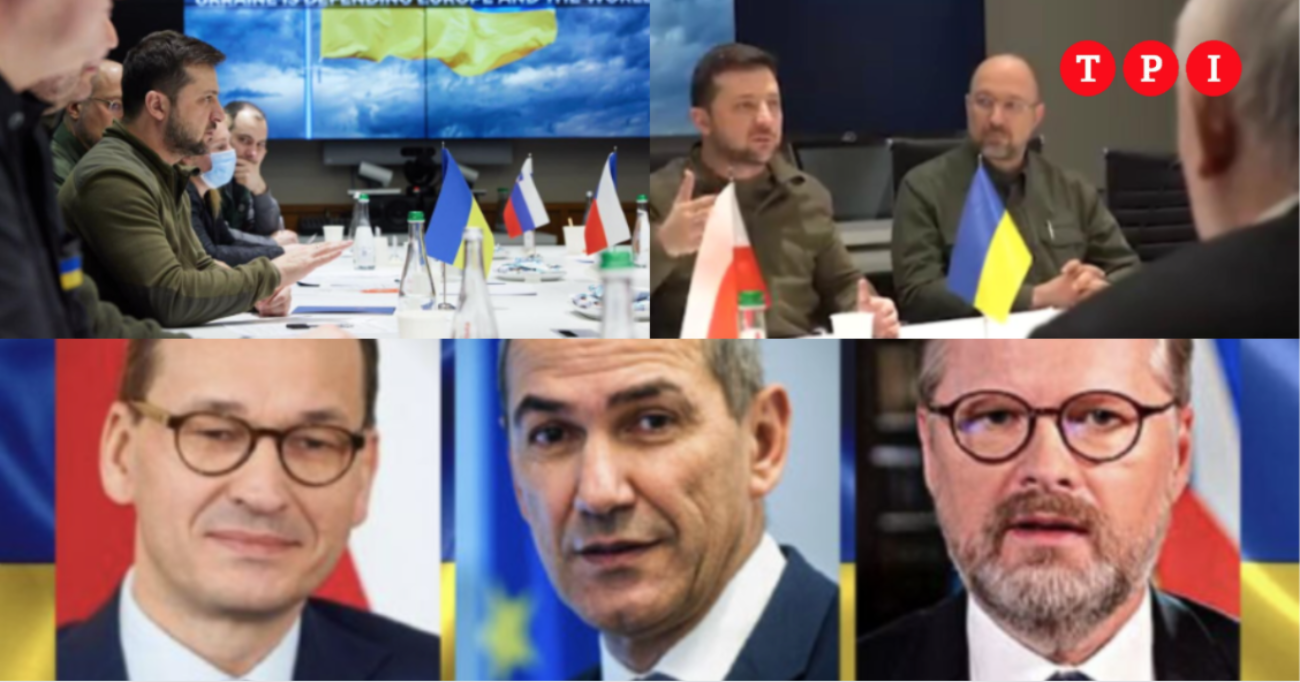 Ucraina: la dimostrazione di solidarietà dei premier europei in visita ...