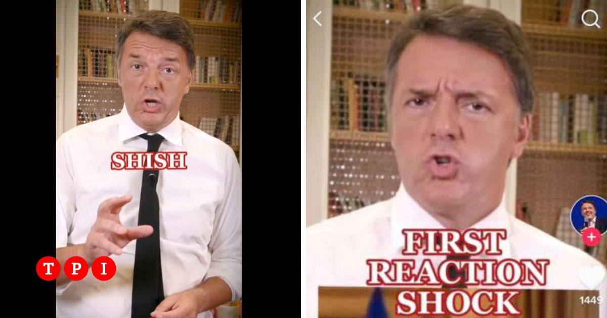 Renzi sbarca su TikTok: "Per molti sono quello di 'First reaction shock'"