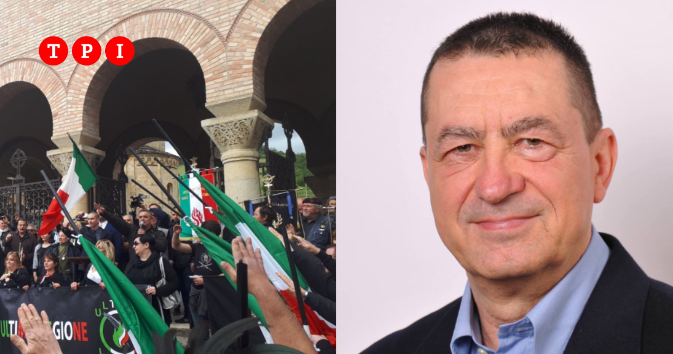 Il consigliere leghista in marcia con le camicie nere a Predappio ...