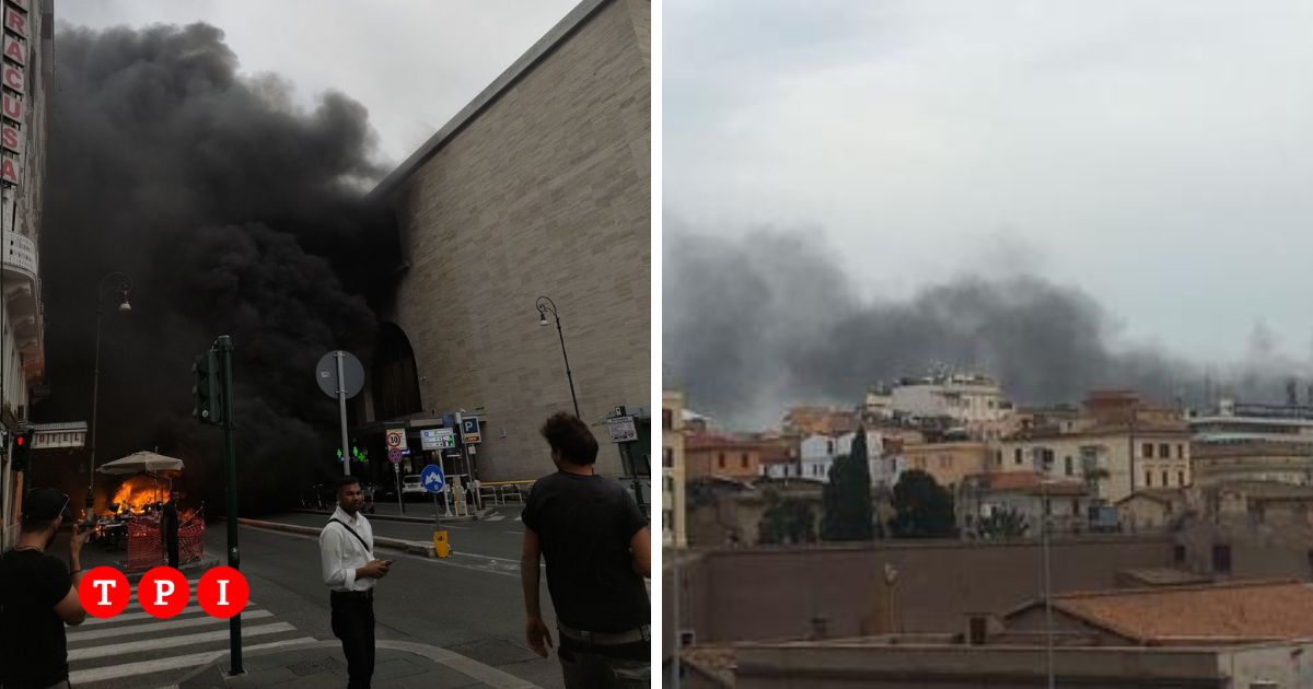 Roma | incendio vicino a Termini | una nube di fumo avvolge la stazione ... Roma | incendio vicino a Termini | una nube di fumo avvolge la stazione ...