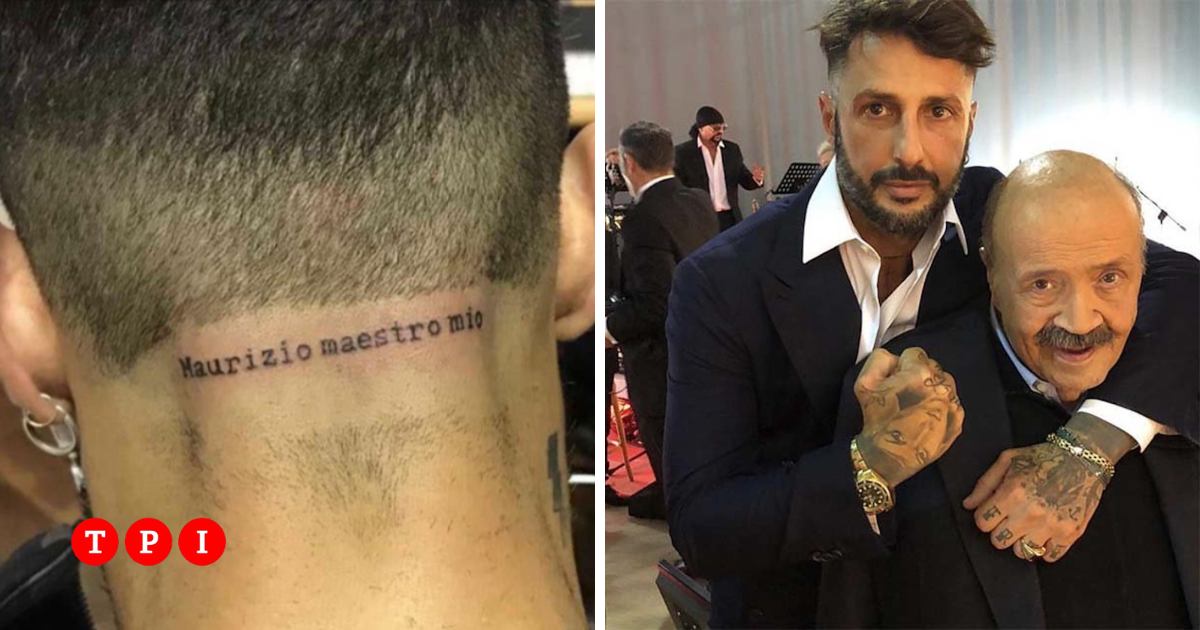 L’omaggio di Fabrizio Corona a Costanzo: si tatua "Maurizio maestro mio"