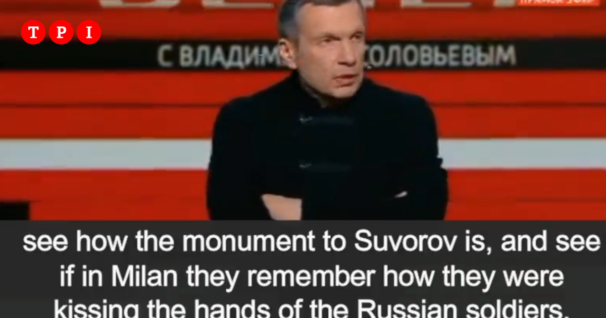 La tv russa minaccia l’Italia, Solovyev: “Dovete tremare”