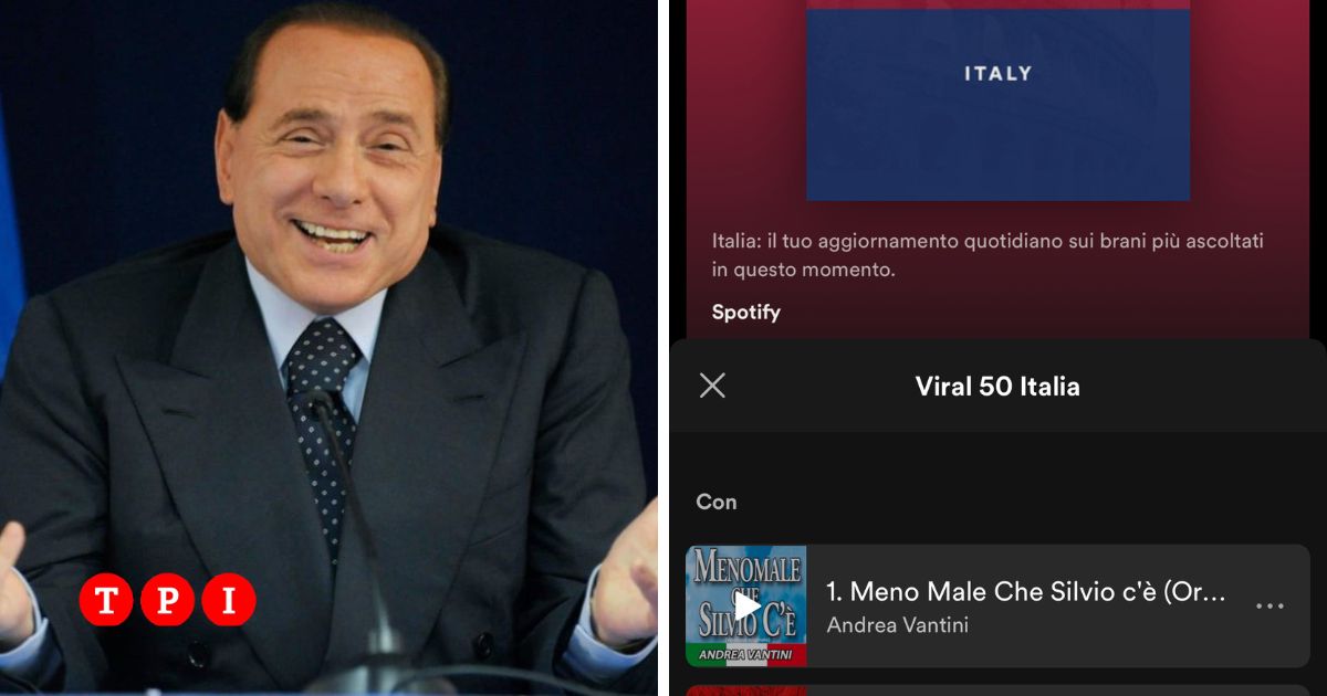 Berlusconi, Meno male che Silvio c'è primo in classifica su Spotify