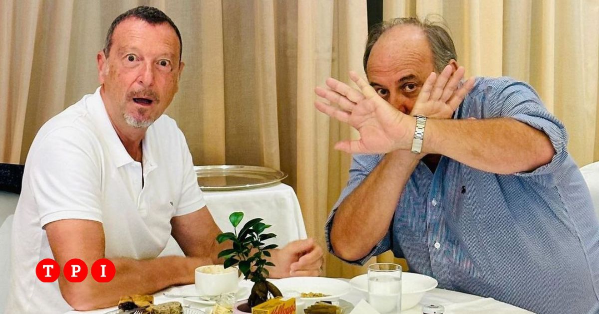 Amadeus e Gerry Scotti insieme a colazione, la foto che fa sognare i fan