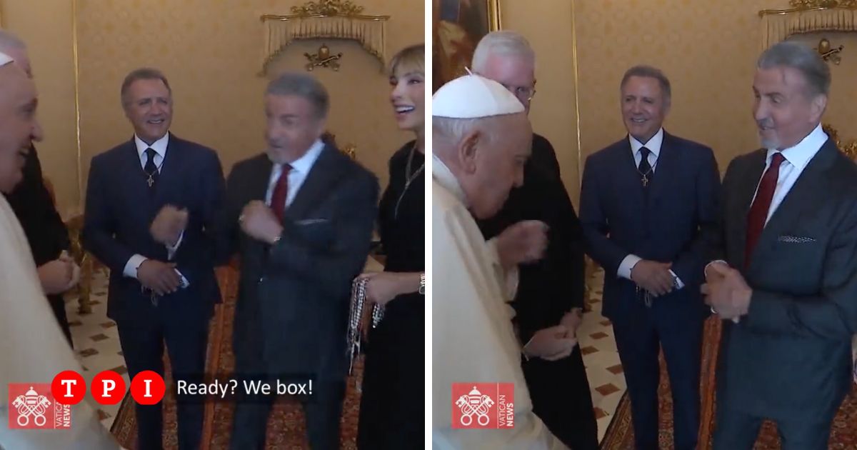 Papa Francesco incontra Sylvester Stallone | VIDEO