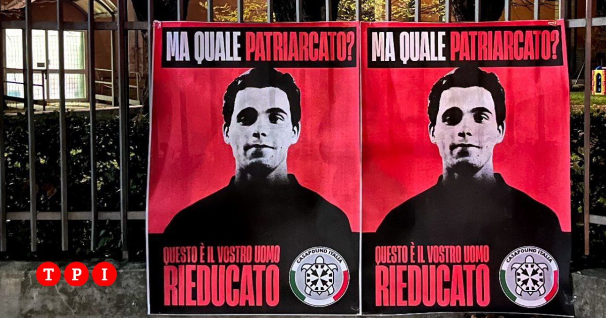 I manifesti shock di CasaPound con il volto di Turetta