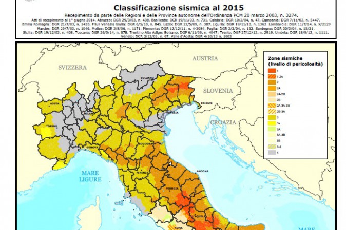 La mappa del rischio sismico in Italia | TPI